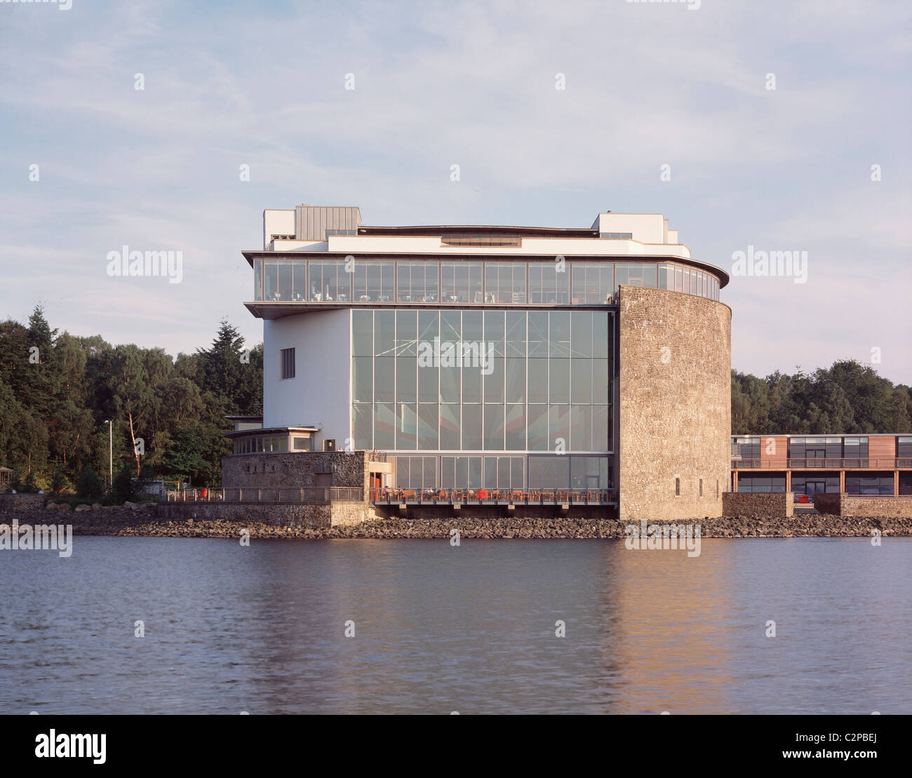 Visitor Attraction Building, Loch Lomond, Balloch, Scotland. Rear ...