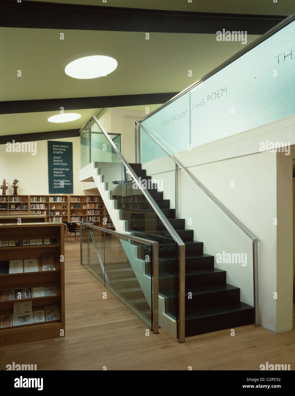 Scottish Poetry Library, Edinburgh, Scotland. Main stair Stock Photo ...