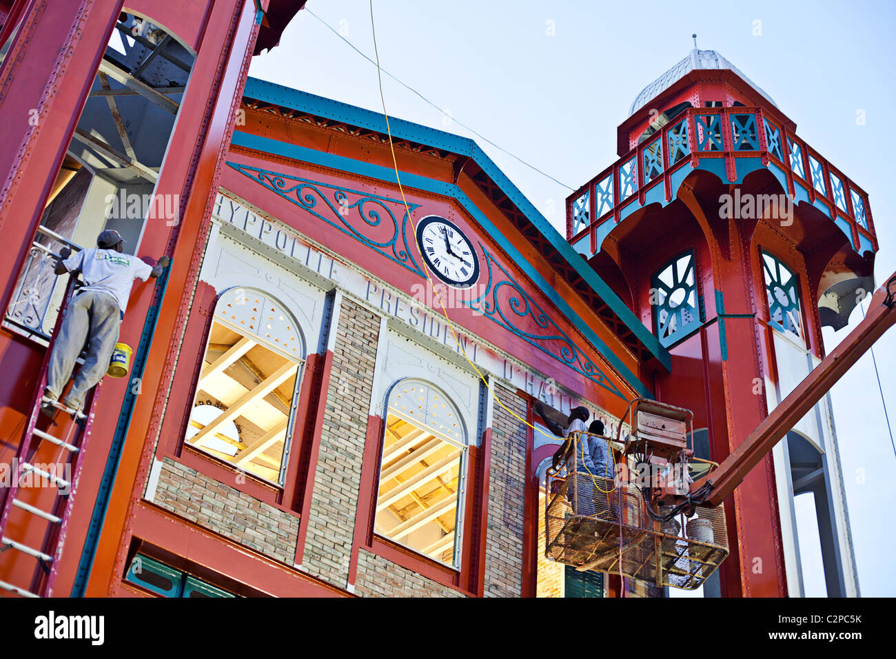 Iron Market in Port Au Prince after renovation 2011, Haiti Stock Photo ...