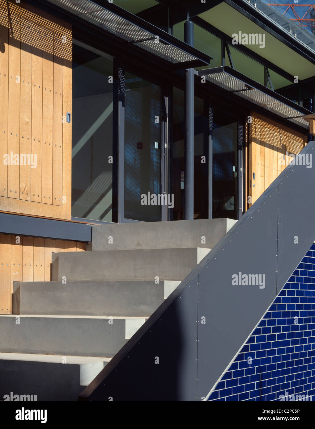 Scottish Poetry Library, Edinburgh, Scotland. Main entrance stair ...