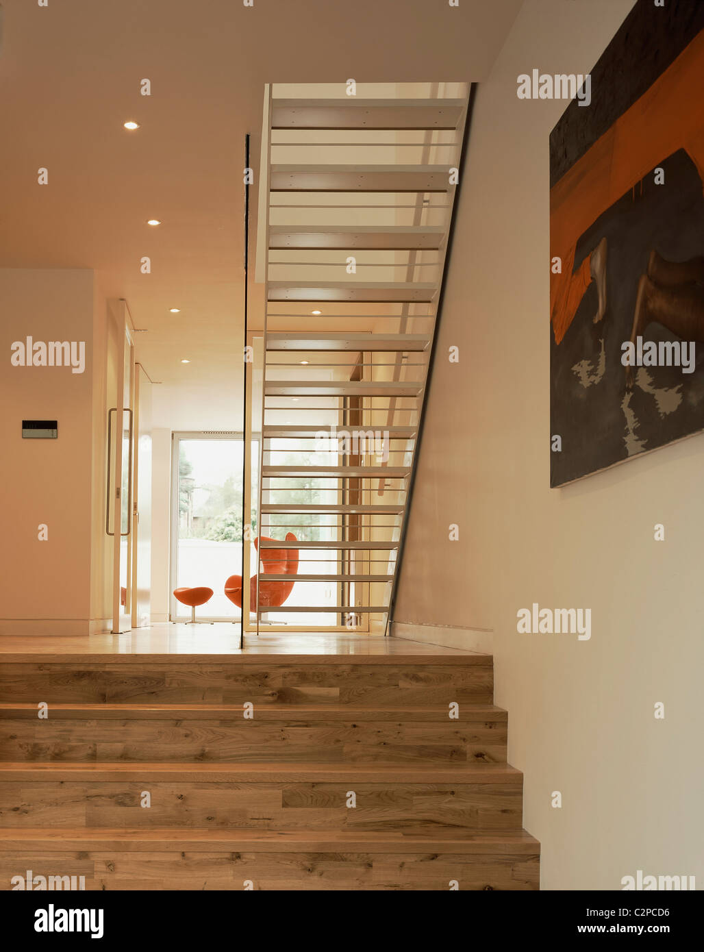 Private House DDP, Glasgow, Scotland. View towards stair Stock Photo ...