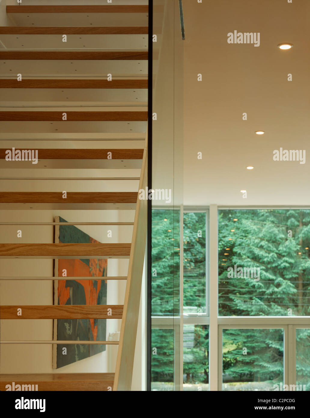 Private House DDP, Glasgow, Scotland. View towards stair Stock Photo ...