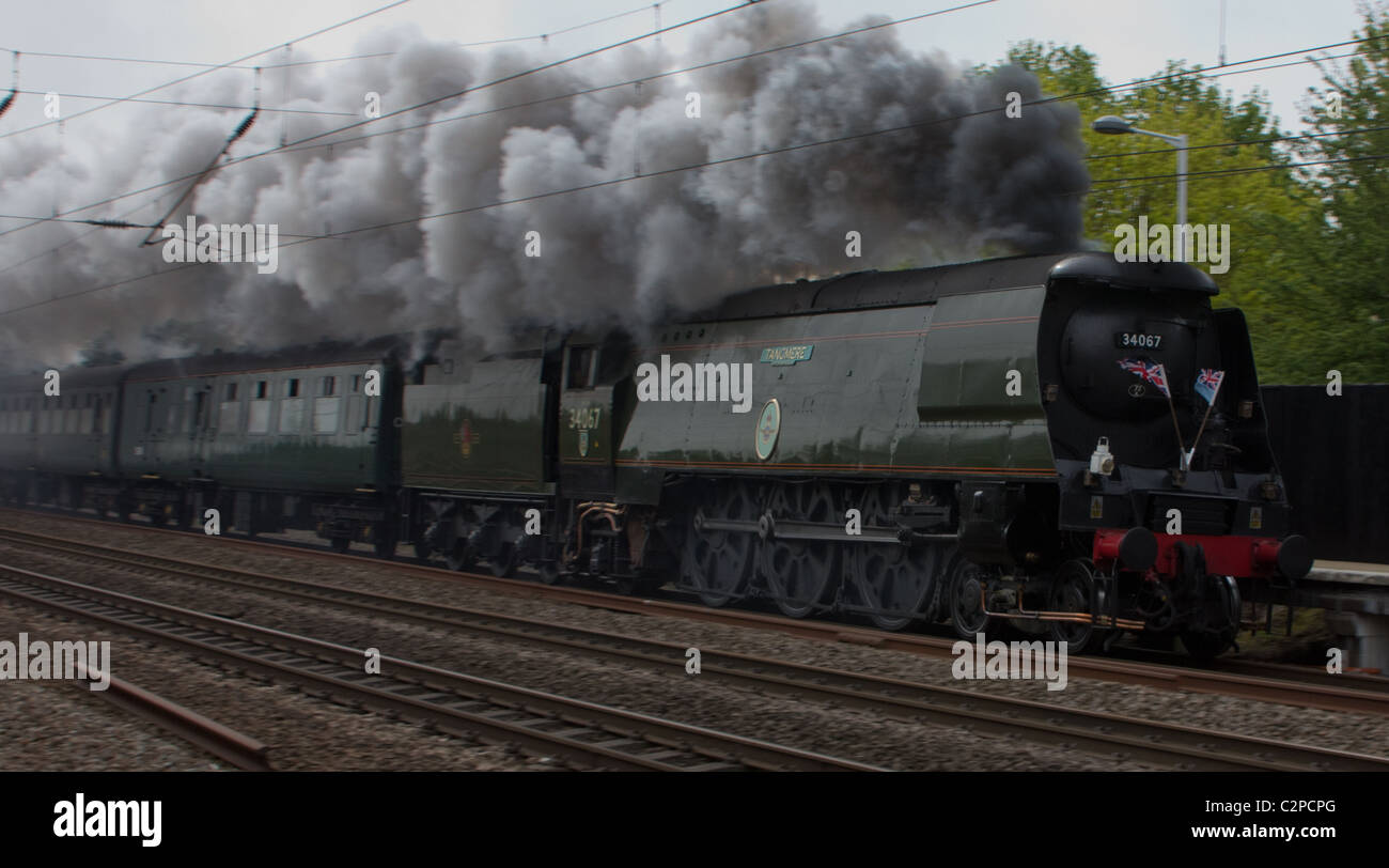 Battle of Britain Class Steam Train 34067 Tangmere Stock Photo - Alamy