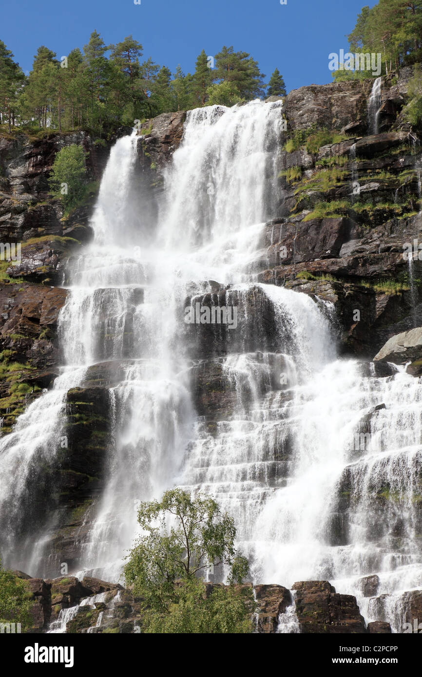 Beautiful waterfall in Norway, Scandinavian Europe Stock Photo - Alamy