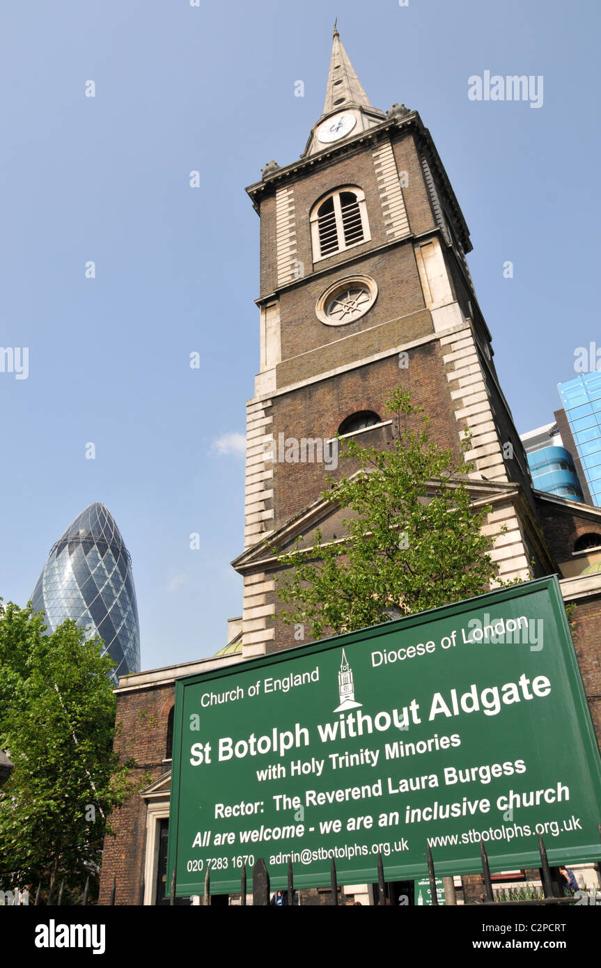 St Botolph without Aldgate Diocese of London Church of England Gherkin ...