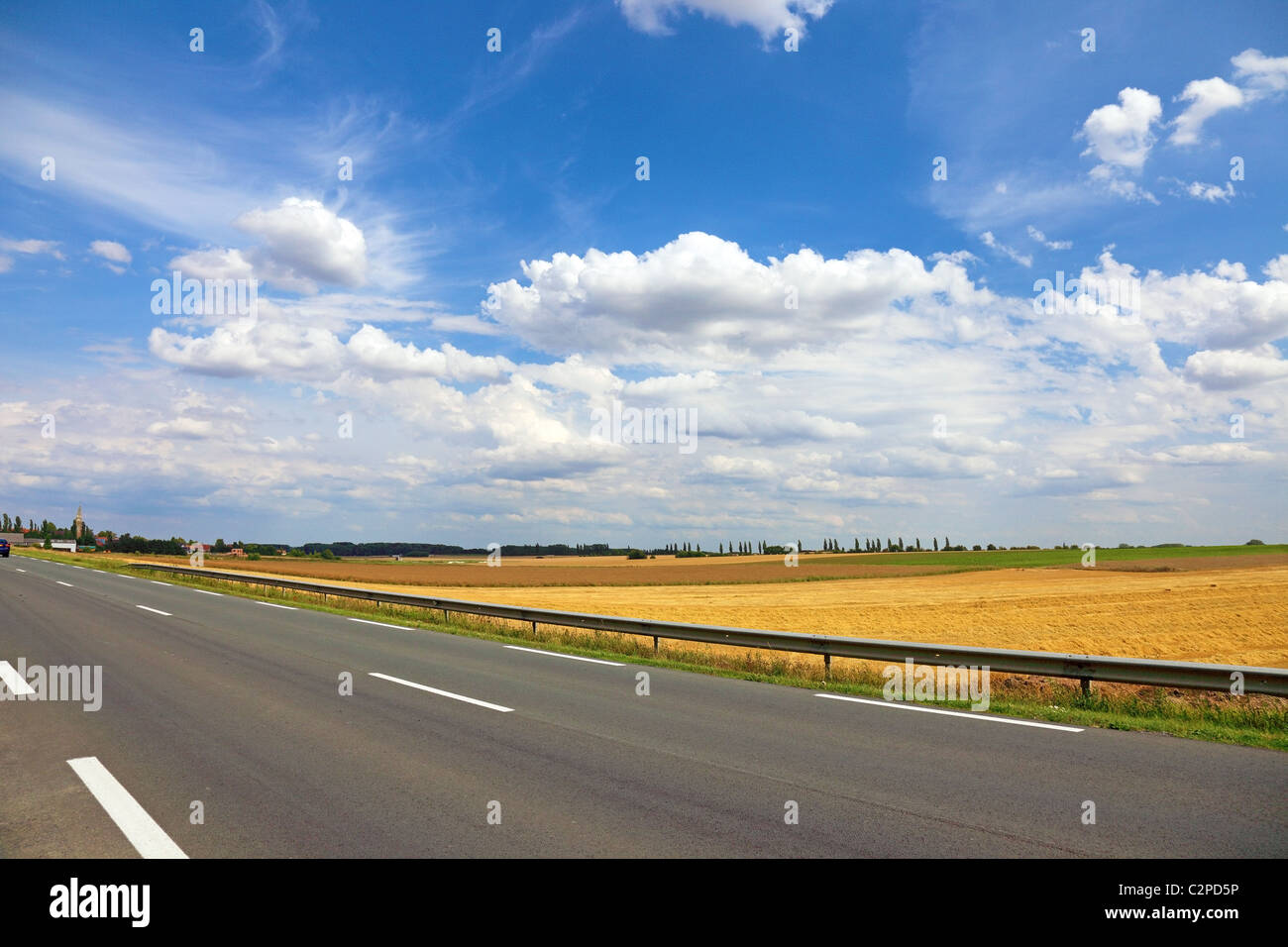 Beautiful landscape near road, France, Europe Stock Photo - Alamy