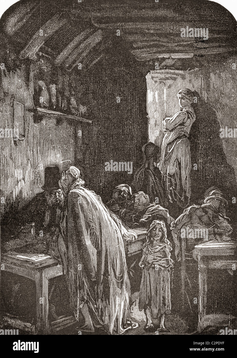 London, 1871, after an unpublished drawing by Gustave Dore Stock Photo ...