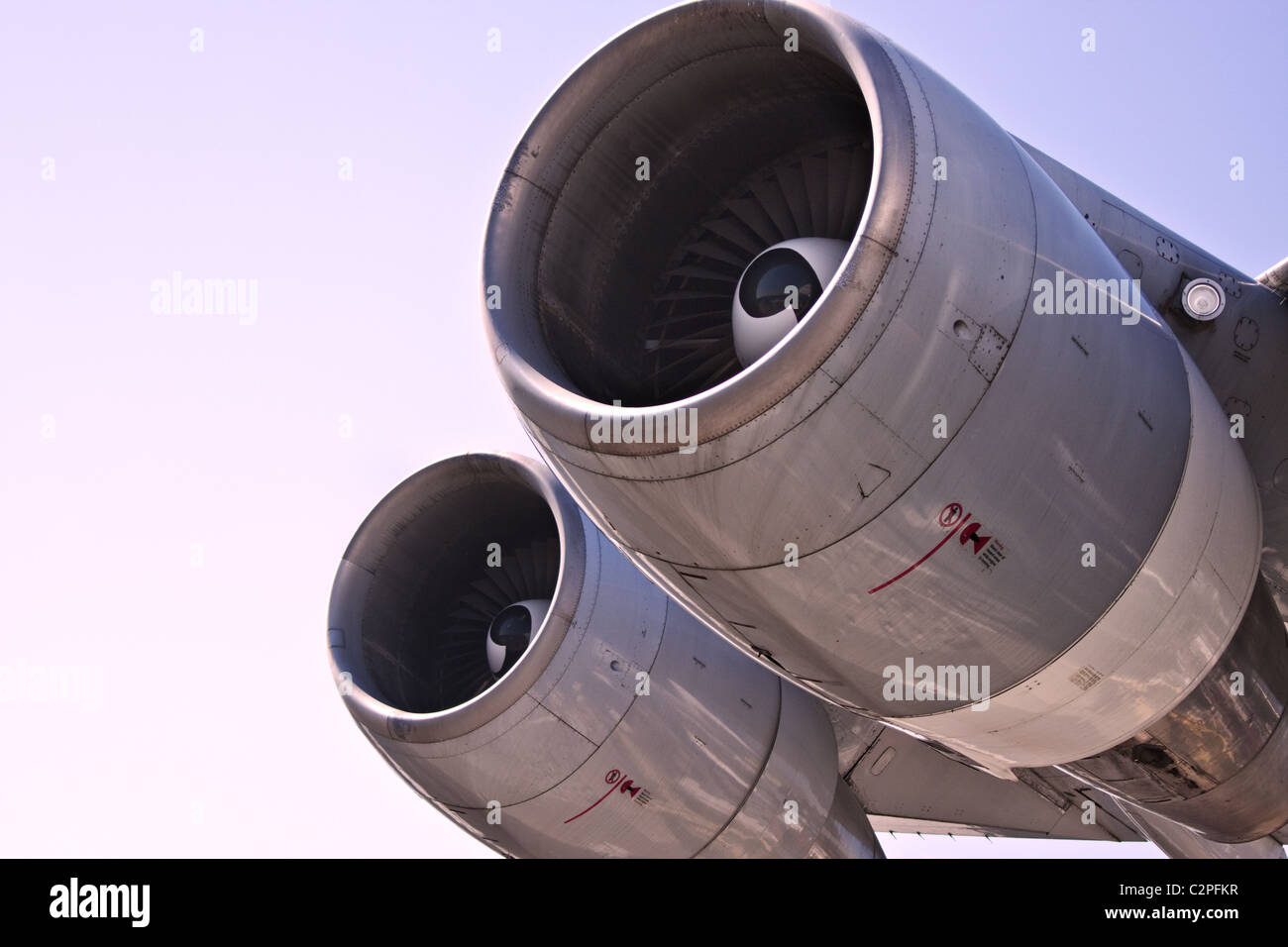 Detail view of a jet plane engine Stock Photo - Alamy
