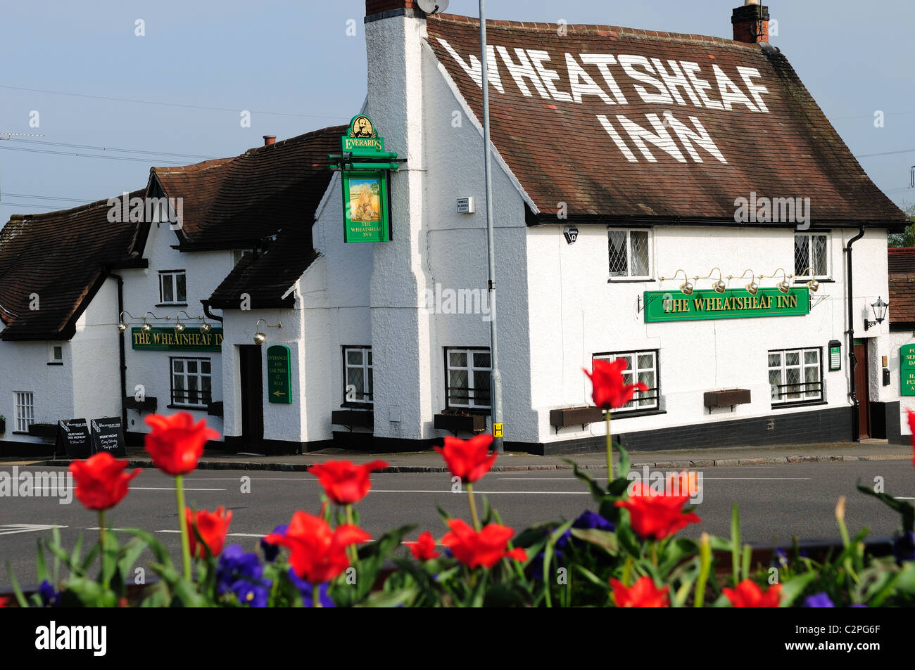 The Wheatsheaf Inn In The Leicester Village of Thurcaston England Stock ...