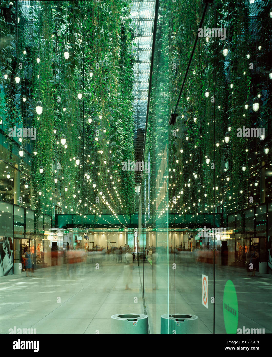 Funf Hofe, Munich Germany. Hanging Plants Stock Photo - Alamy