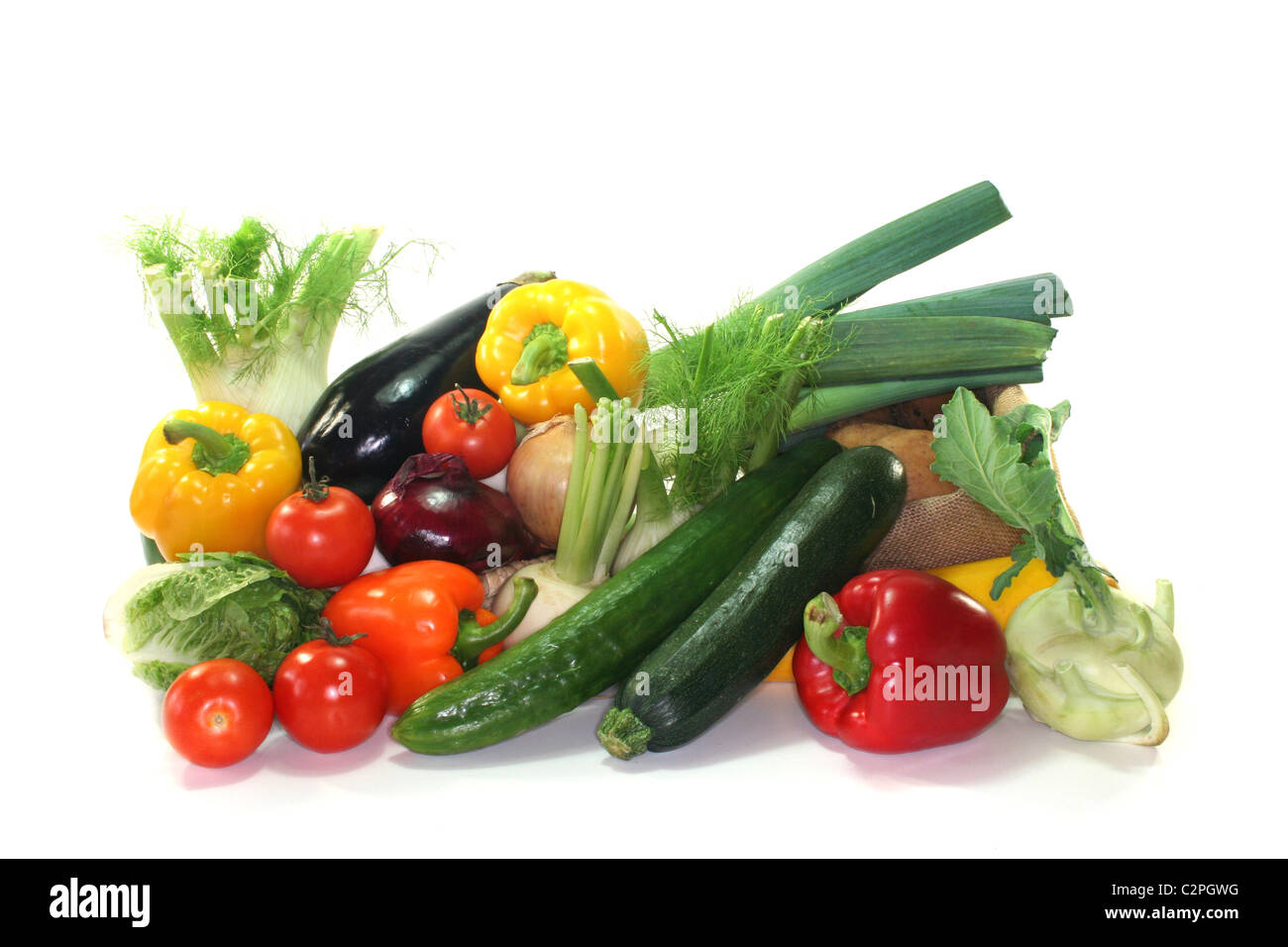 Colorful mix of many different fresh vegetables Stock Photo - Alamy