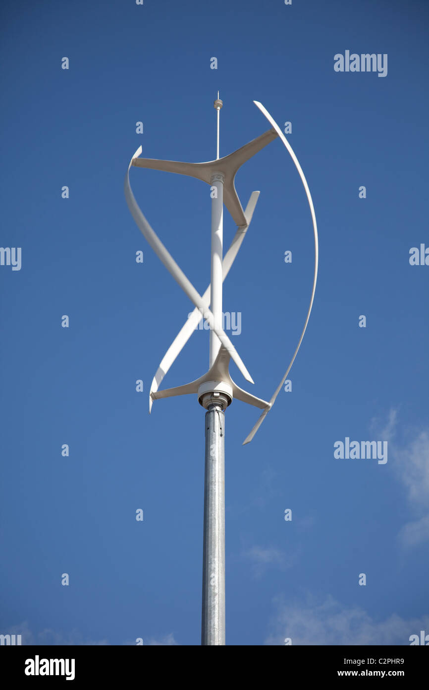 QR5 Quiet Revolution vertical axis wind turbine in shopping precinct ...