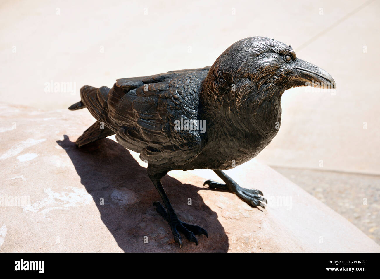 Bronze raven sculpture by Matthew Gray Palmer at Visitor's Center ...