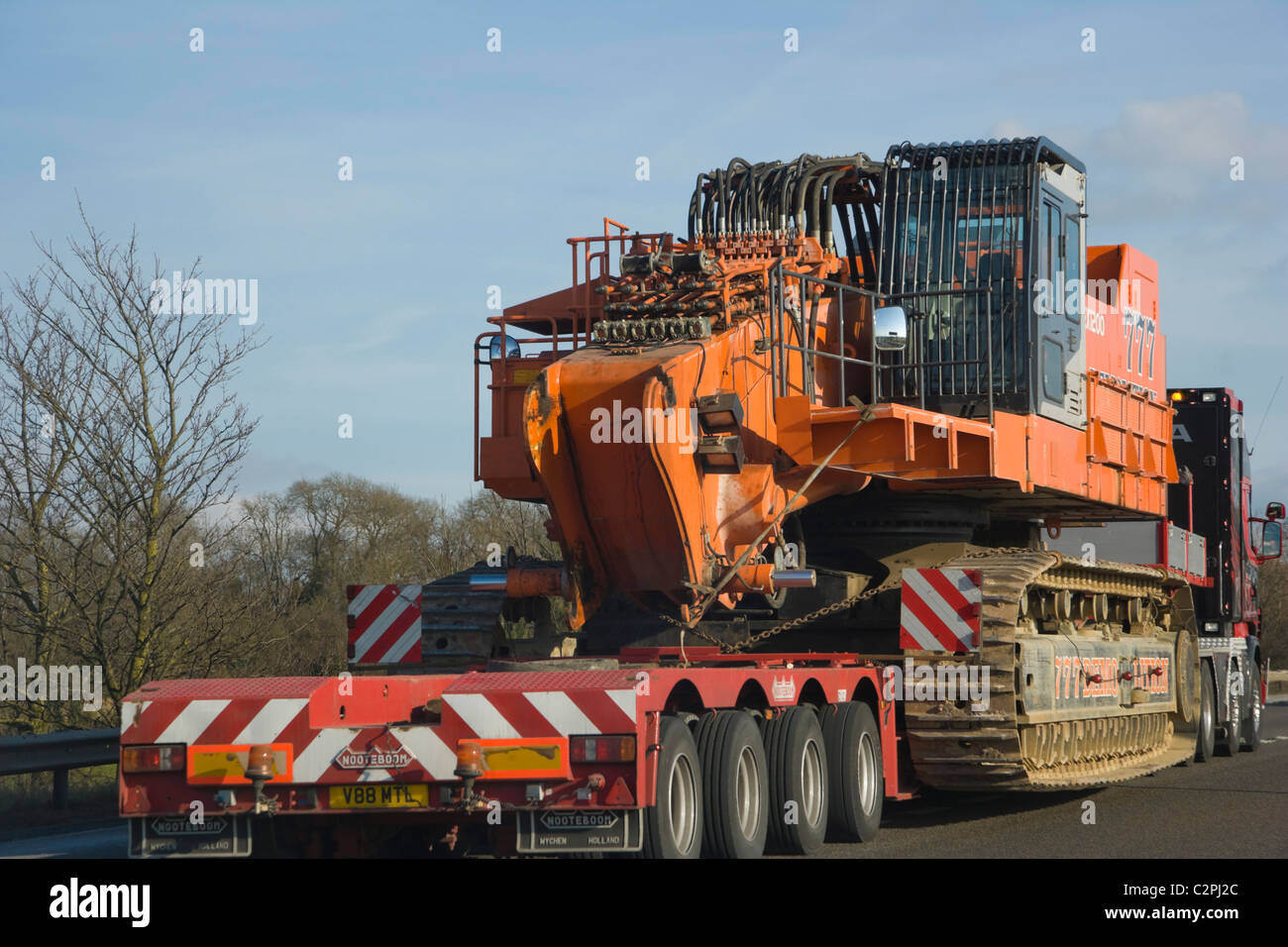 Abnormal Load Transportation on the M4 motorway, England, UK Stock ...