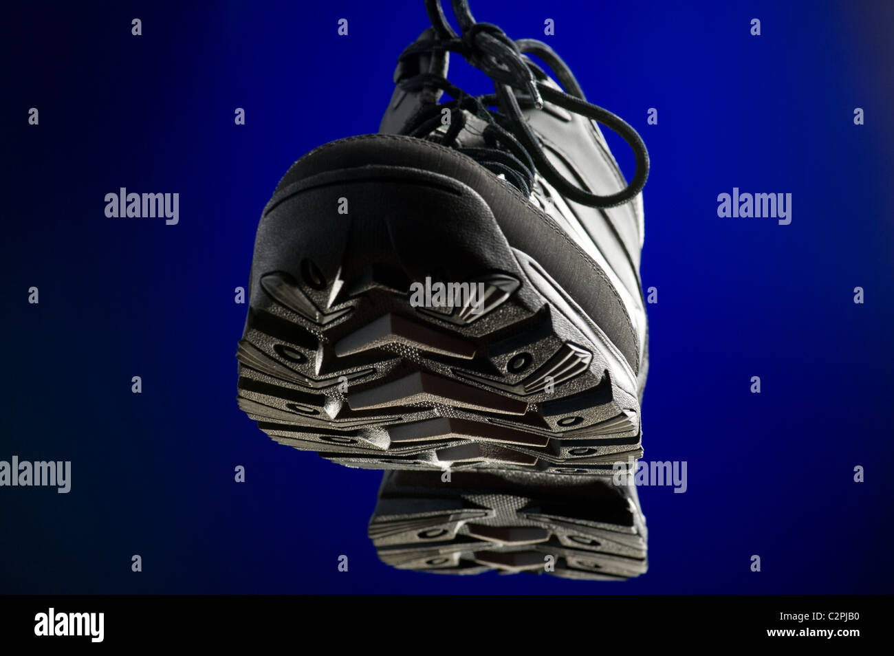 object on blue - Men sports winter boots Stock Photo - Alamy