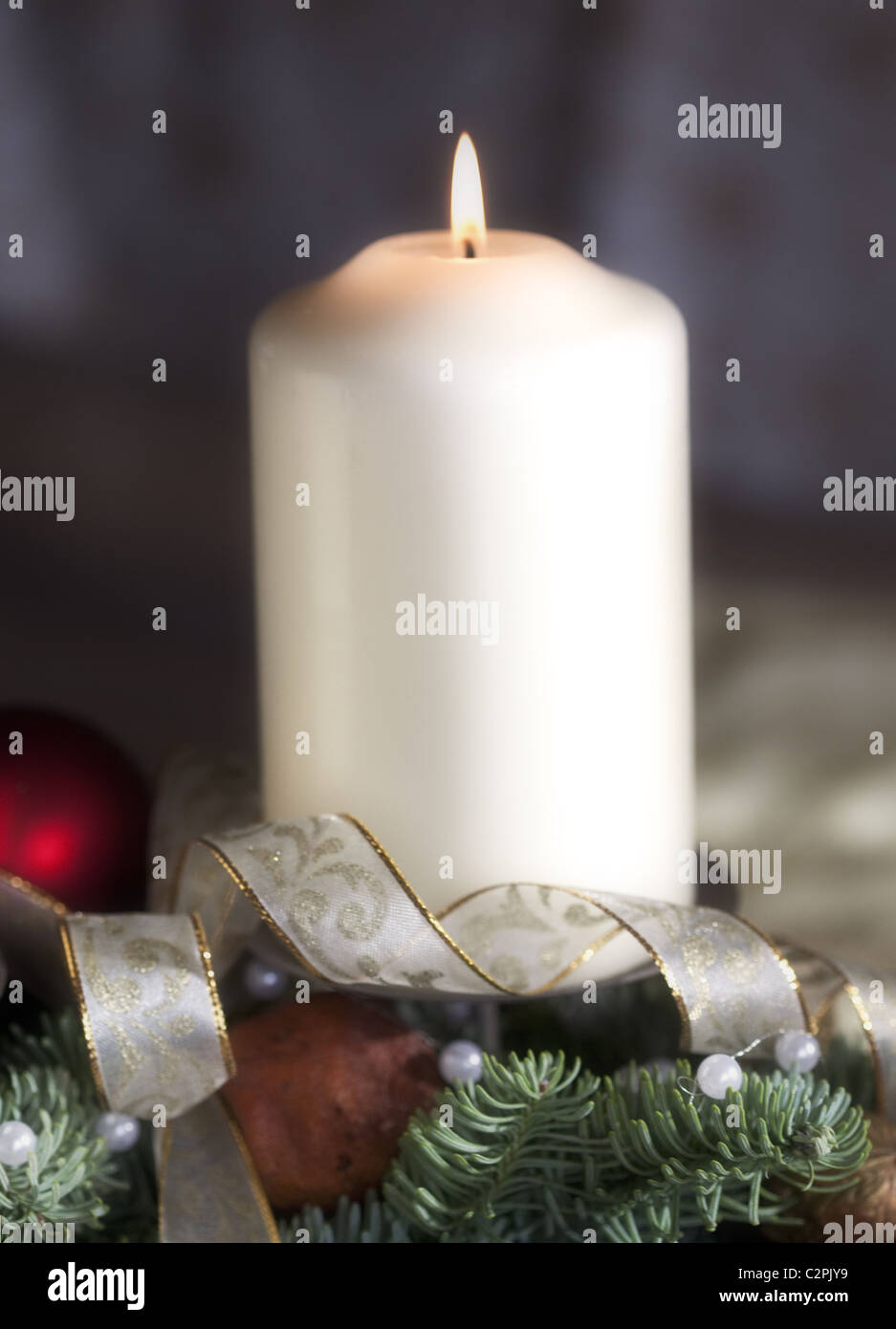 Holiday closeup candle advent hi-res stock photography and images - Alamy