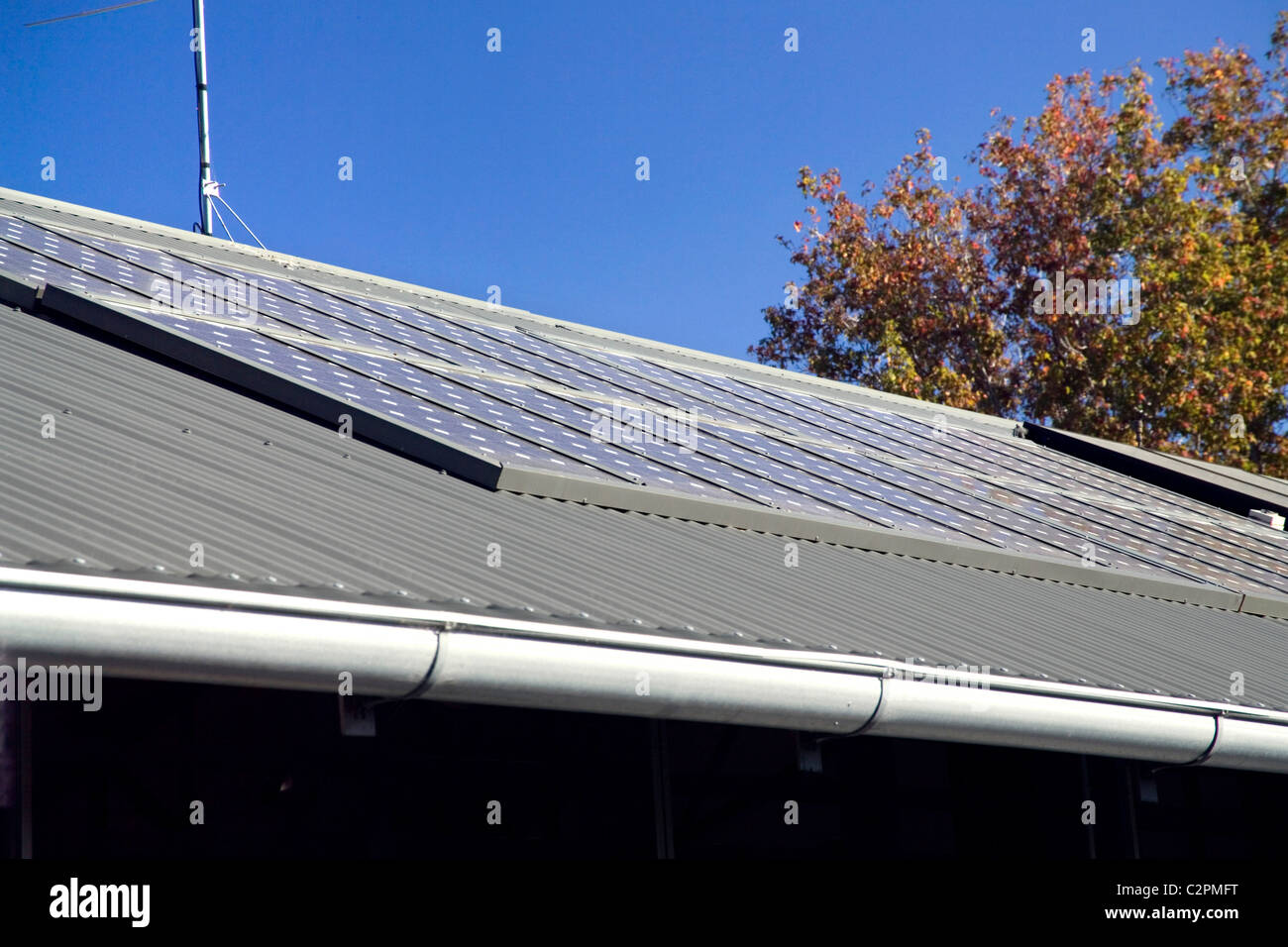 Caston House, Melbourne Australia. solar panels on the roof Stock Photo ...
