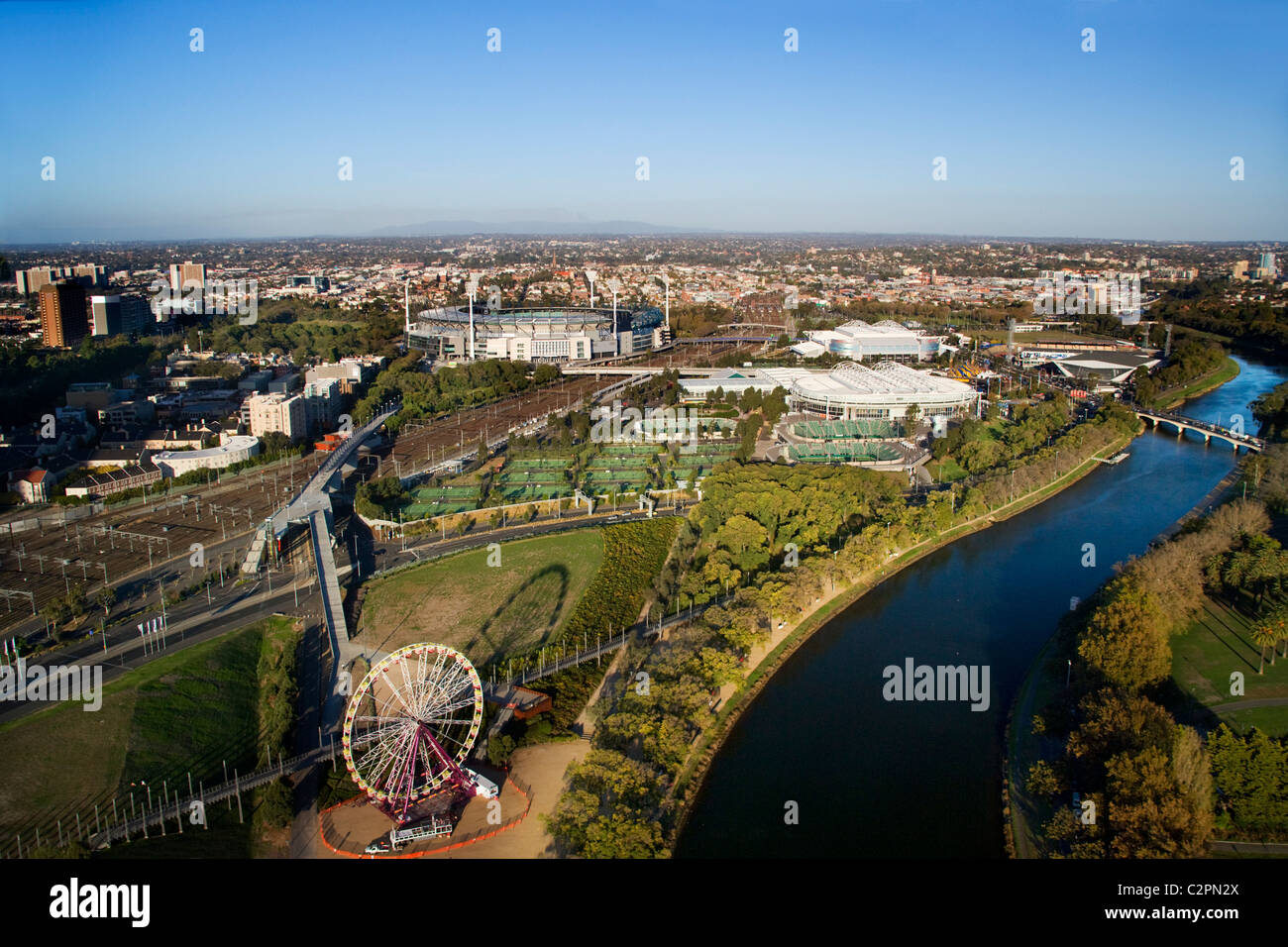 Aerial view melbourne australia hi-res stock photography and images - Alamy