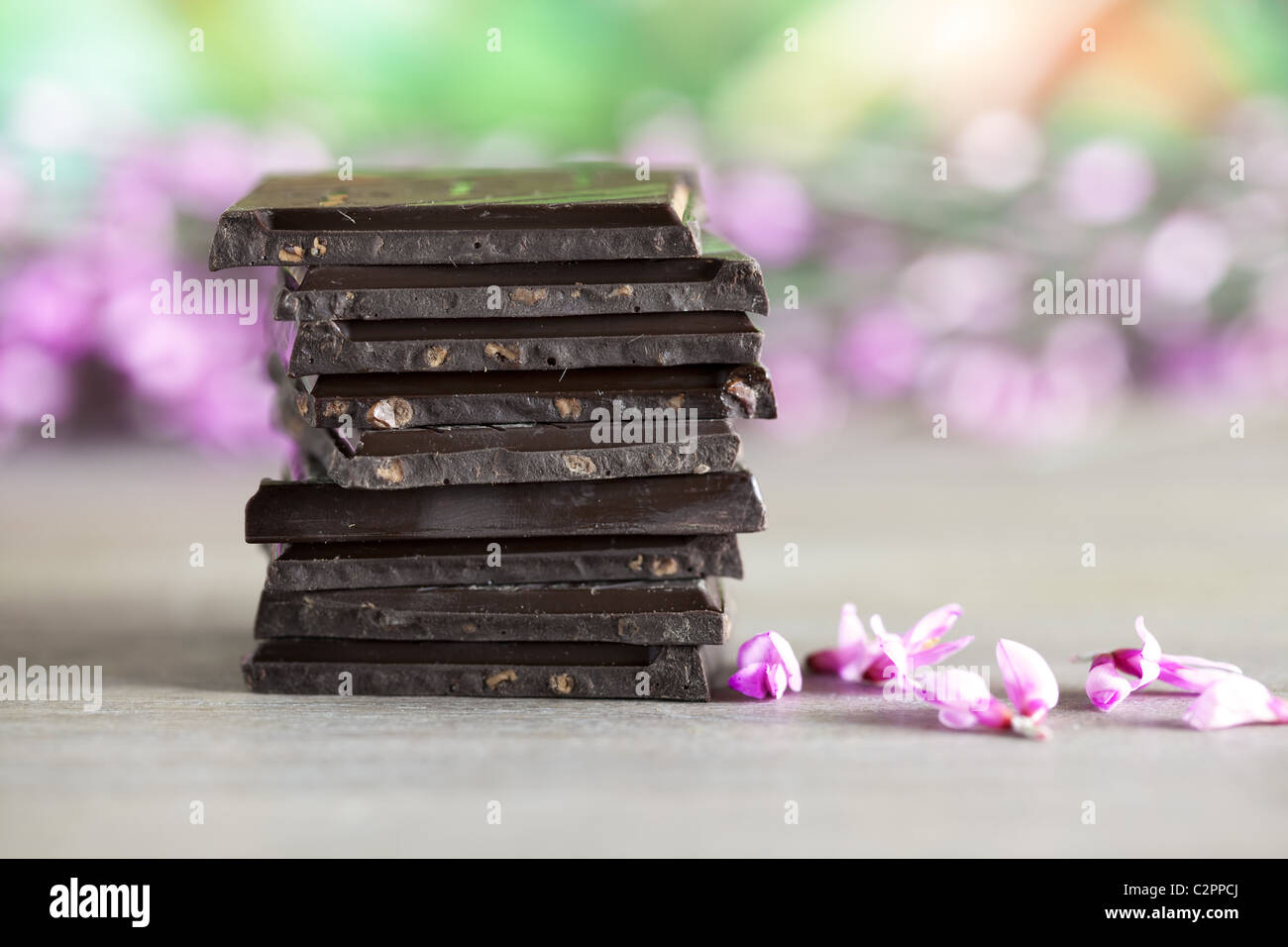 Stack of Chocolate Stock Photo - Alamy