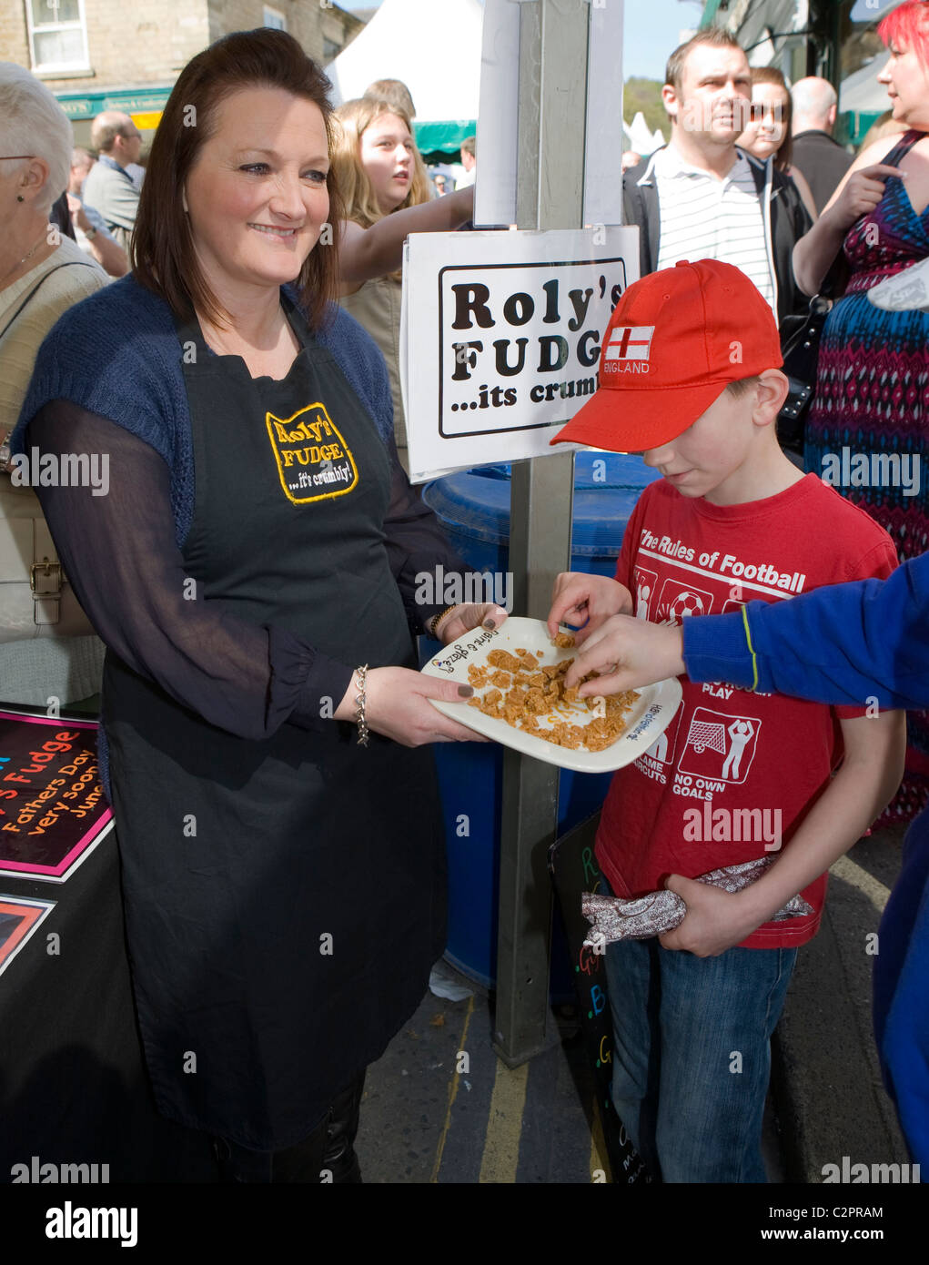 People and Tourists visiting the Ramsbottom Chocolate Festival, April ...
