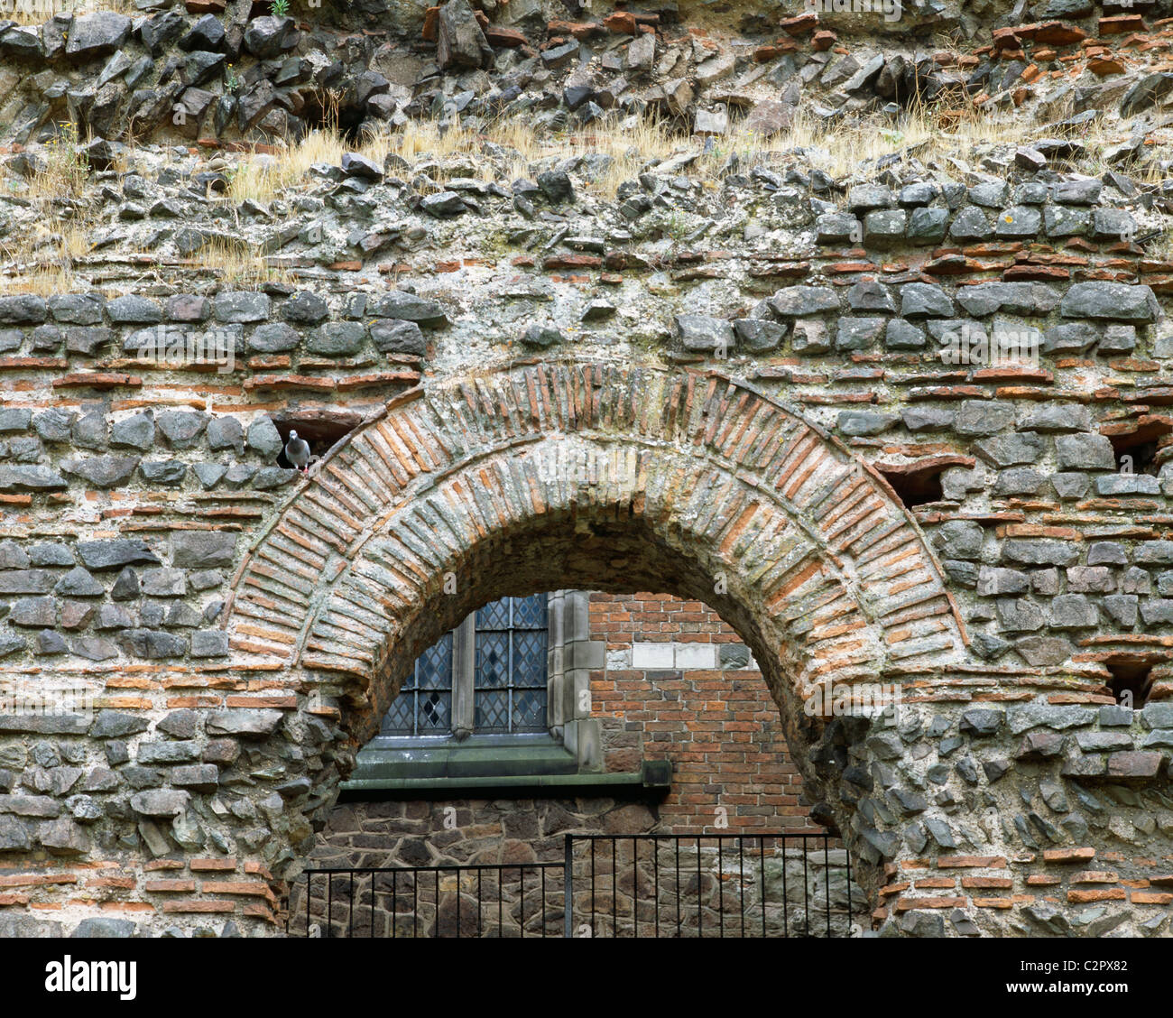 Jewry Wall, Leicester Ratae Corieltauvorum. Detail of arch Stock Photo ...