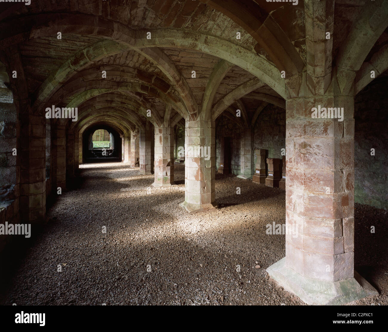 Lanercost Priory. View of interior of undercroft Stock Photo - Alamy