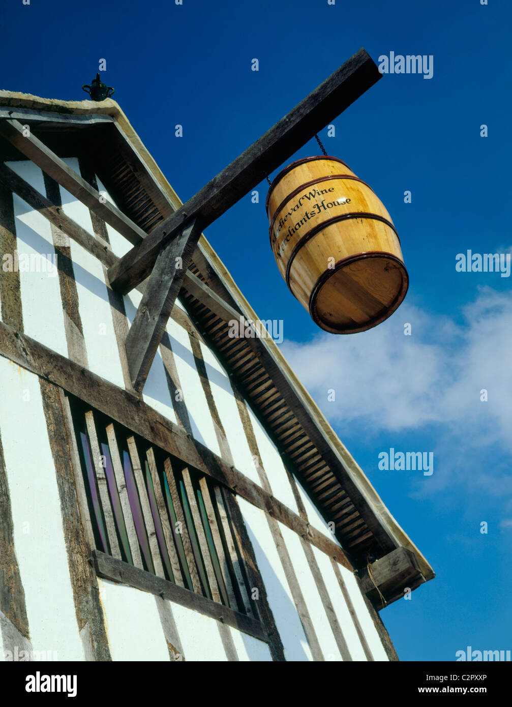 Southampton Medieval Merchants House. Exterior close-up of 13th century ...