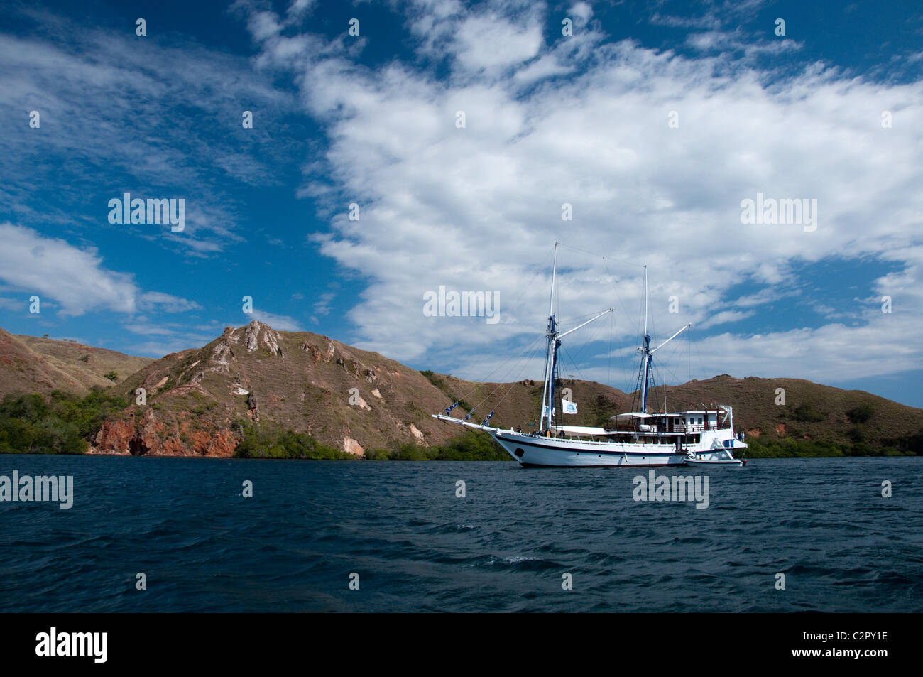 Sailing ship in Komodo National Park, Indonesia Stock Photo - Alamy