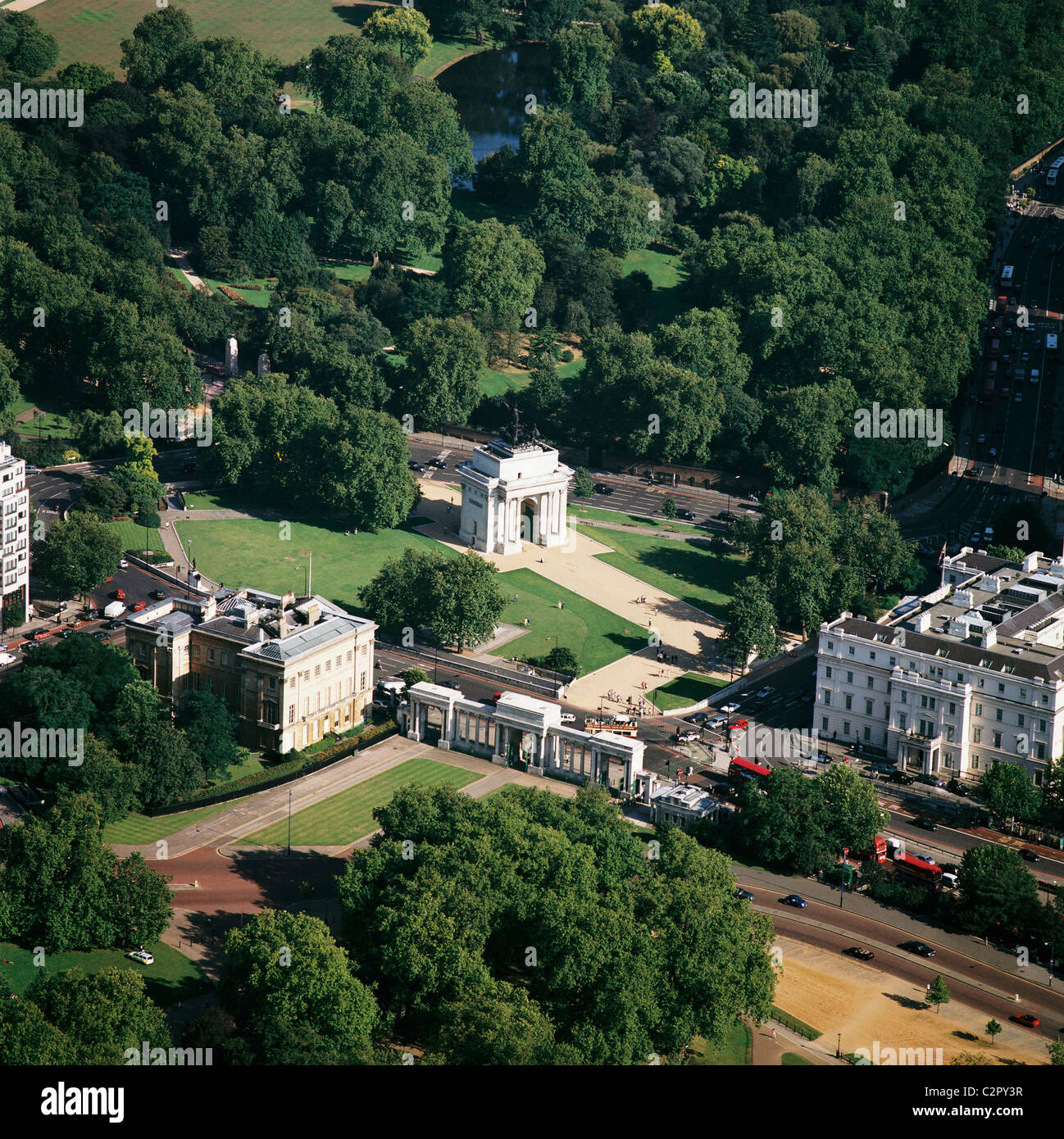 Hyde park corner london aerial hi-res stock photography and images - Alamy