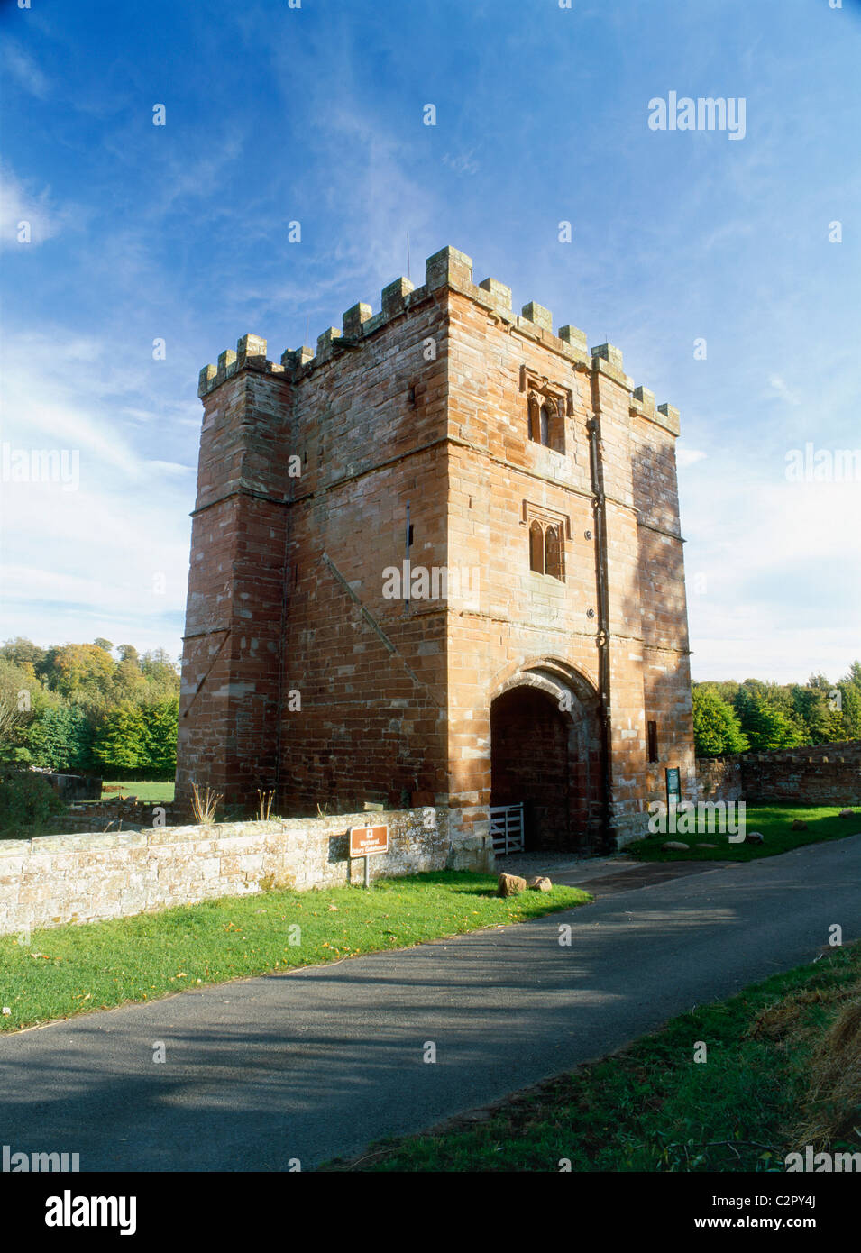 Wetheral Priory. Exterior view of the priory gatehouse Stock Photo - Alamy