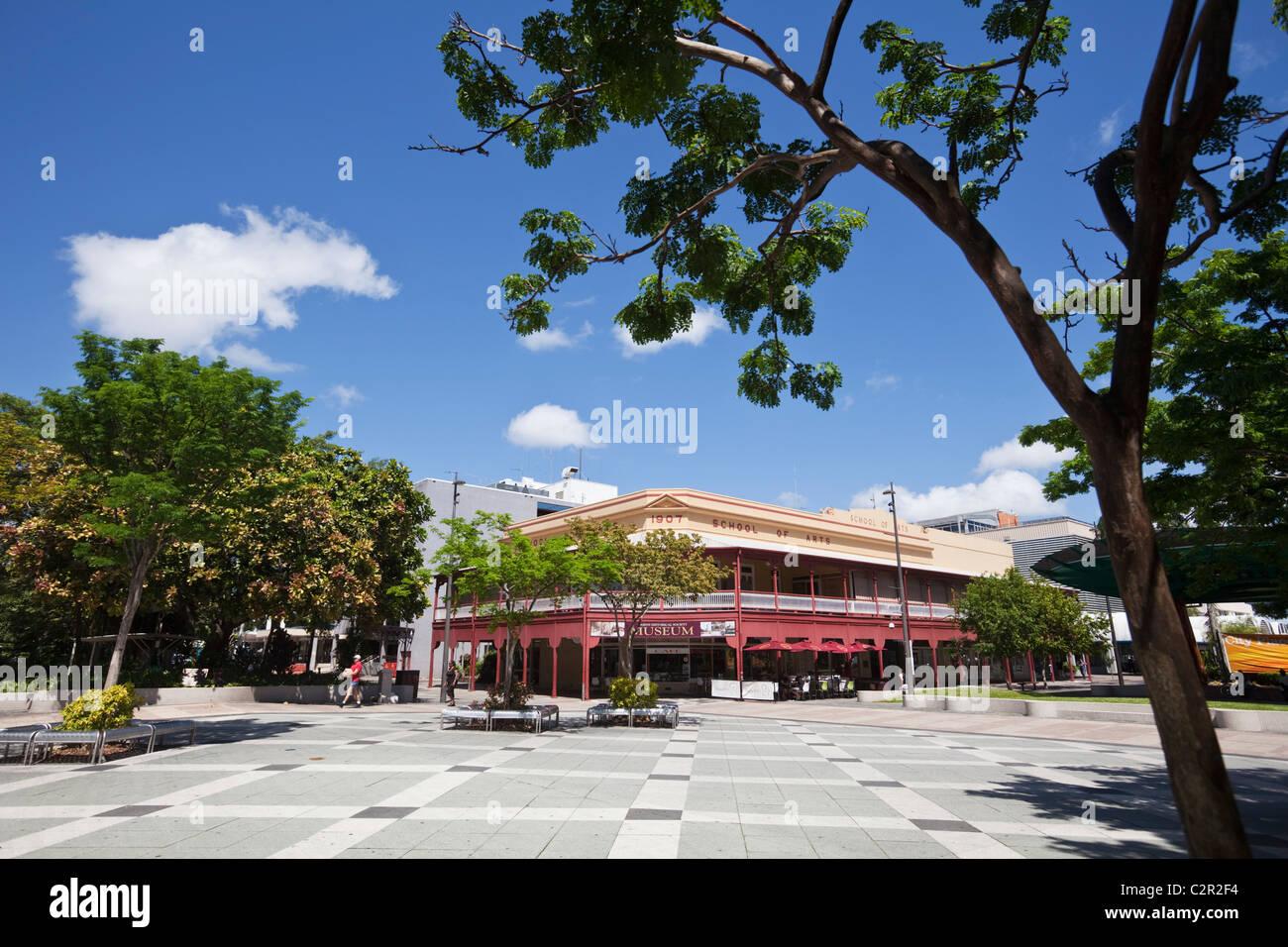 View across City Place to Cairns Museum. Cairns, Queensland, Australia ...