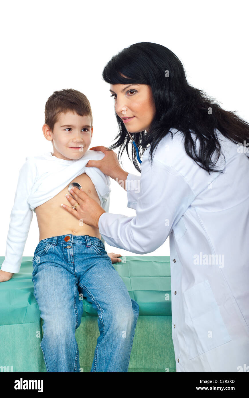 Doctor assessing patient stethoscope assess hi-res stock photography ...