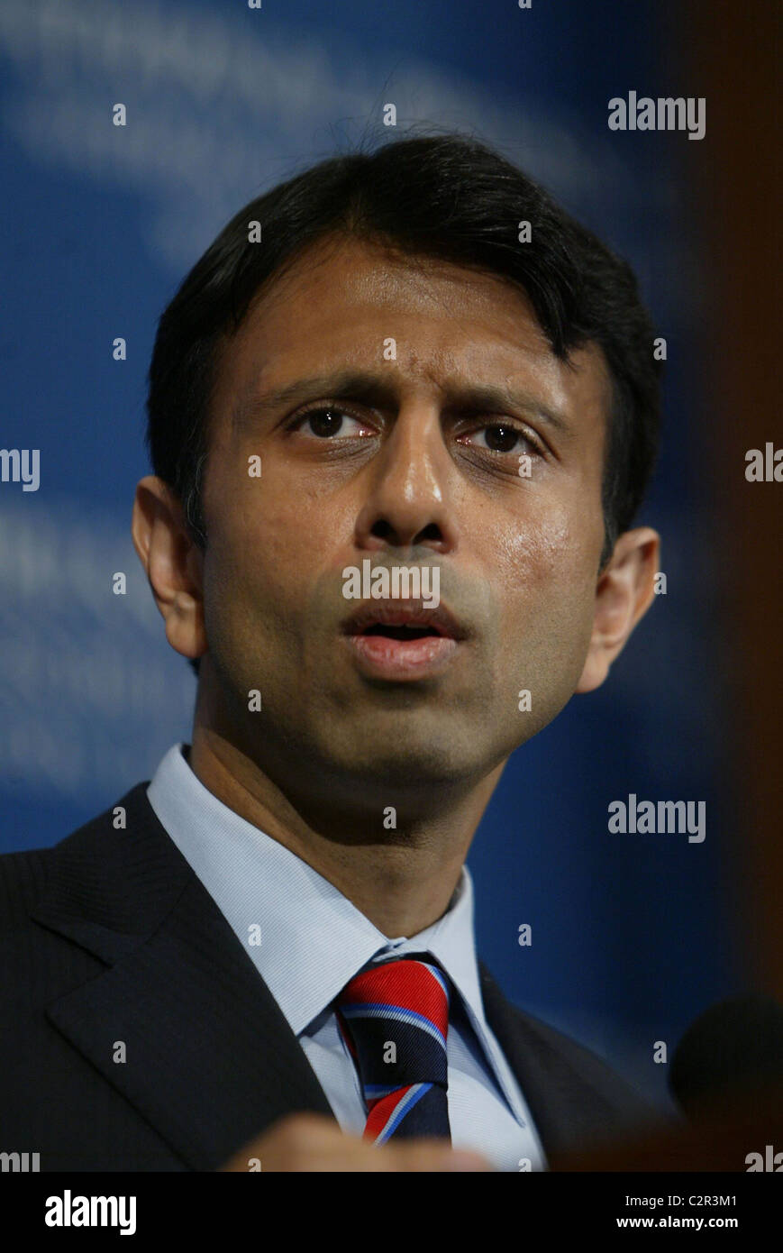 Bobby Jindal The Governor of Louisiana addressing the media. Jindal is ...