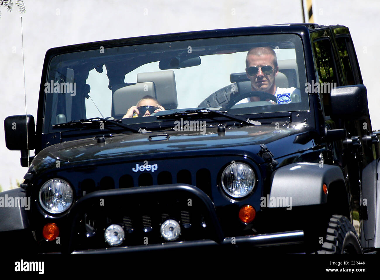 David Beckham collects his son at Curtis School and drives to Ventura ...