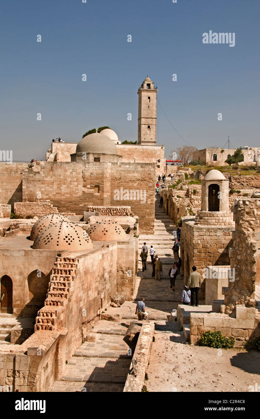 Syria The Citadel of Aleppo large medieval fortified palace one of the ...
