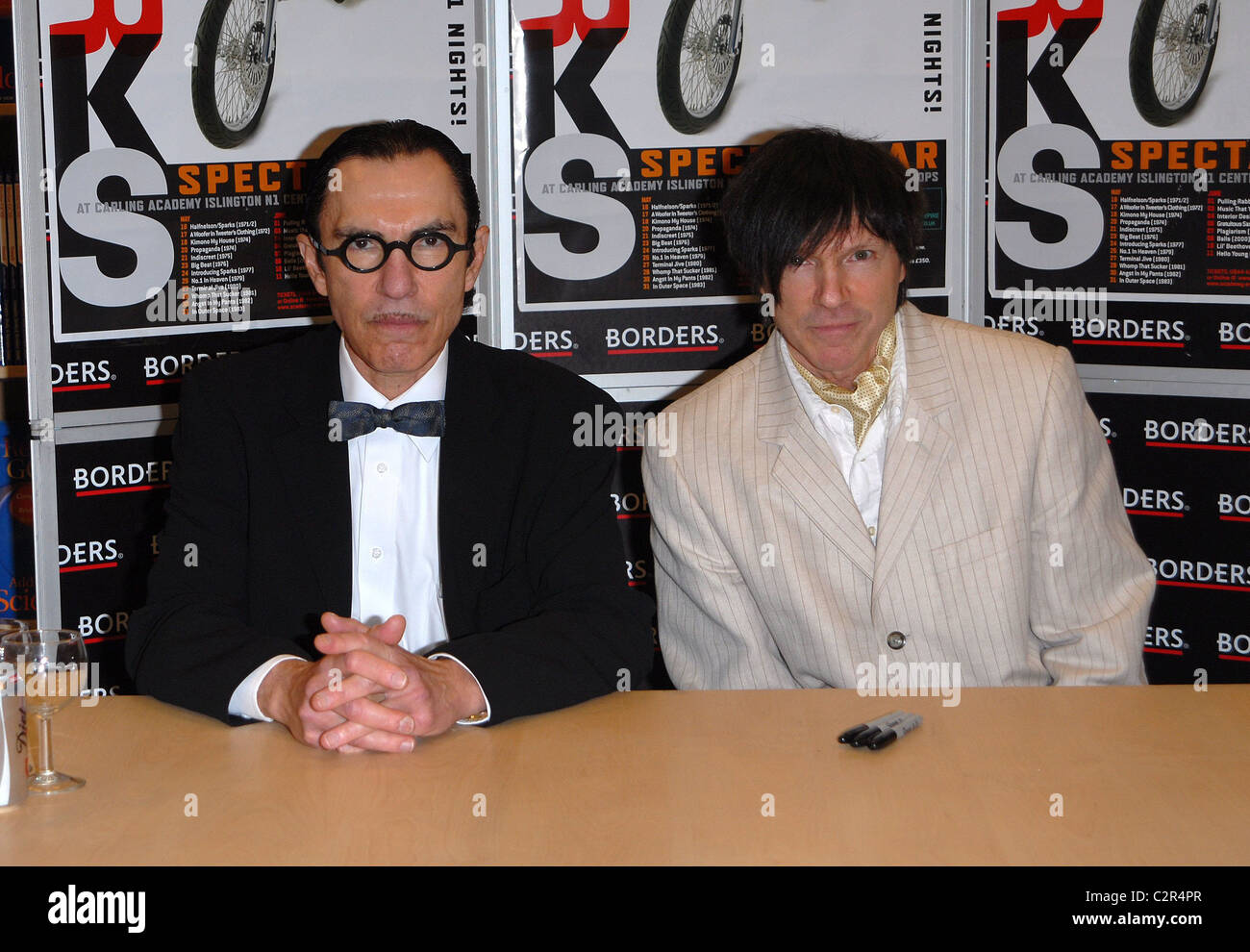 Ron Mael and Russell Mael Glam pop duo Sparks sign copies of their new ...