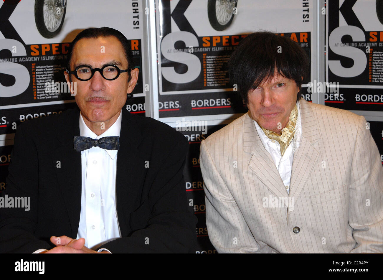 Ron Mael and Russell Mael Glam pop duo Sparks sign copies of their new ...