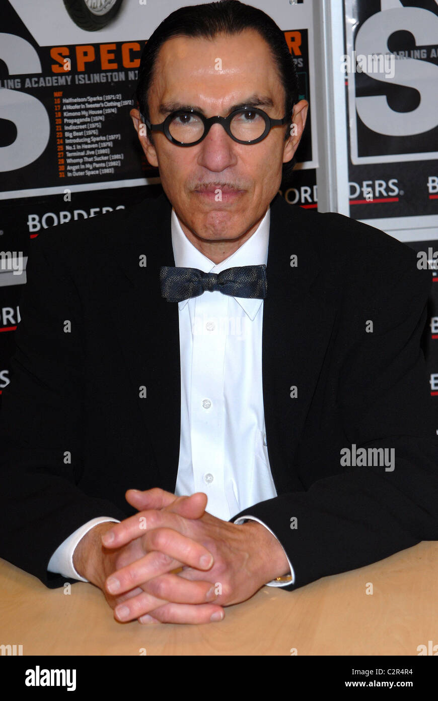 Ron Mael Glam pop duo Sparks sign copies of their new album 'Exotic ...