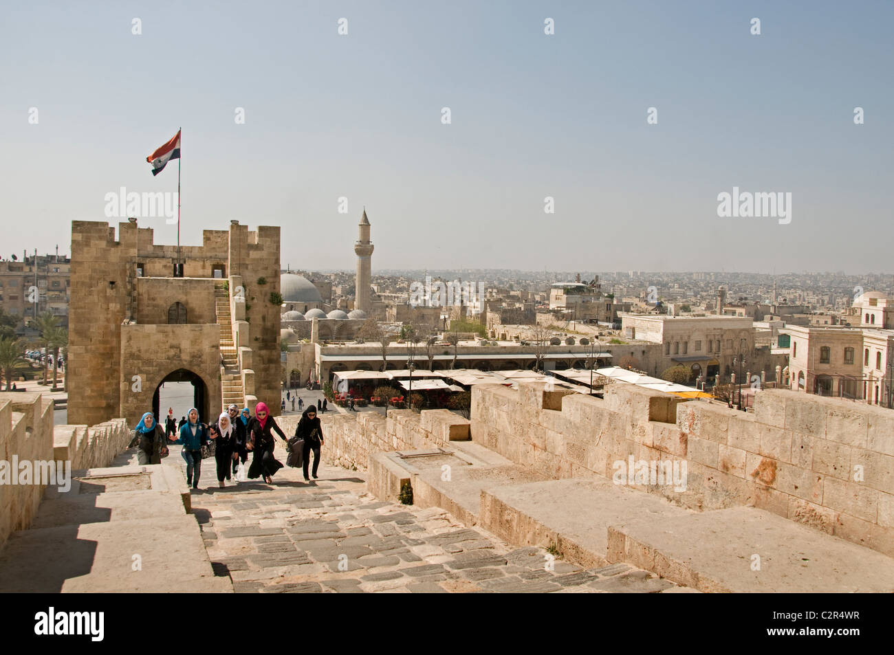 Syria The Citadel of Aleppo large medieval fortified palace one of the ...