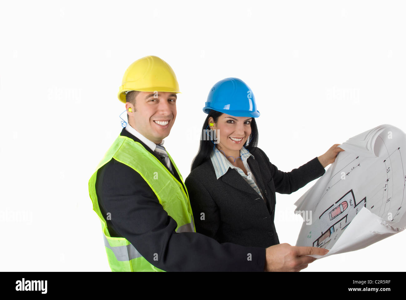 Architect plans house client hi-res stock photography and images - Alamy