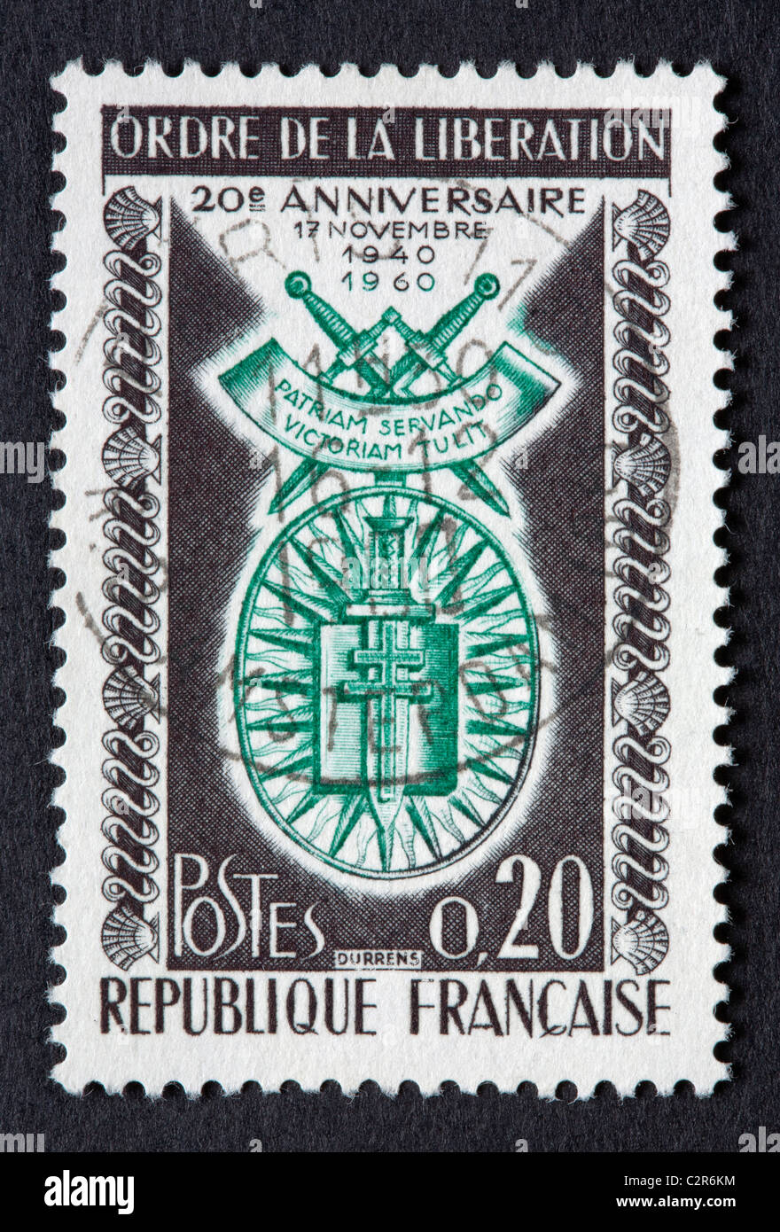 French postage stamp Stock Photo - Alamy