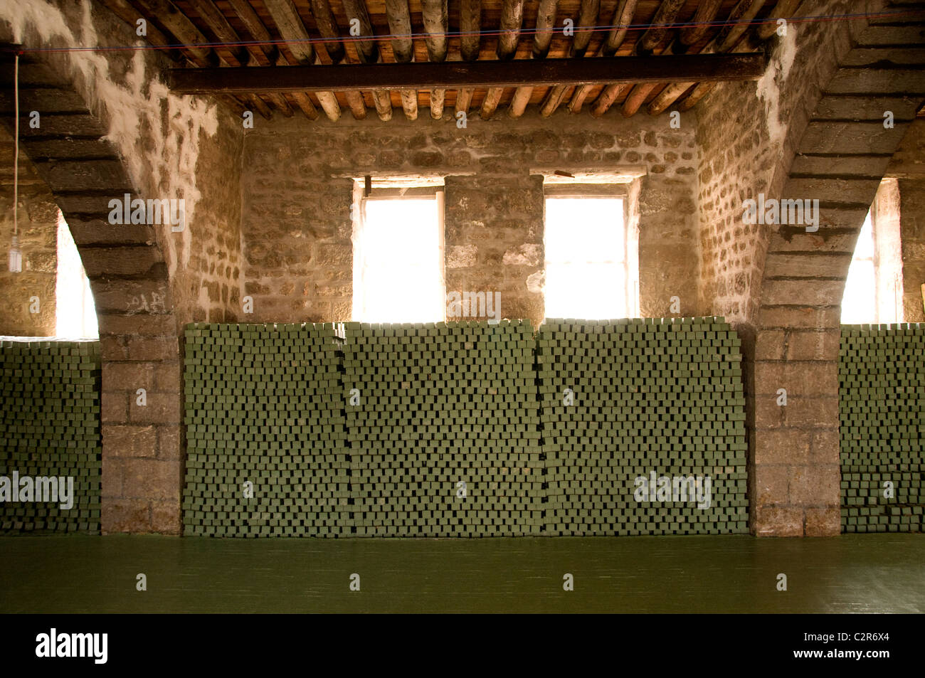 Traditional old hand made olive oil soap cut into block blocks Factory ...