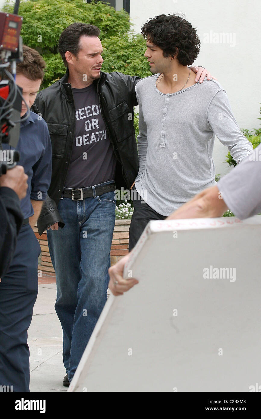 Kevin Dillon, Adrian Grenier at the film set for HBO's 'Entourage' at ...