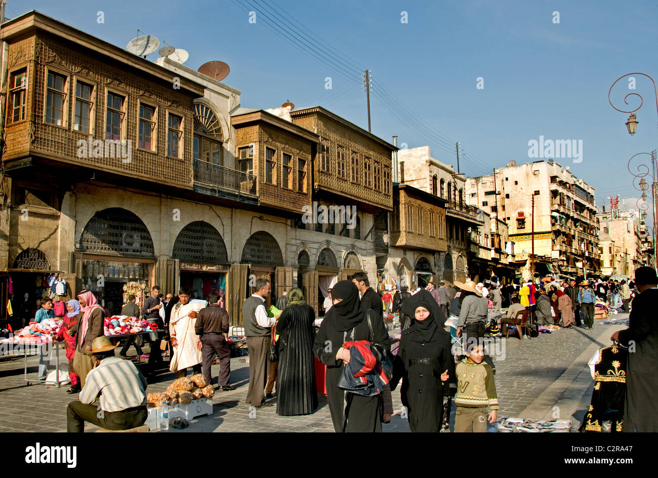 Aleppo Bazaar Souk Souq market Town City Syria Syrian Middle East Stock ...