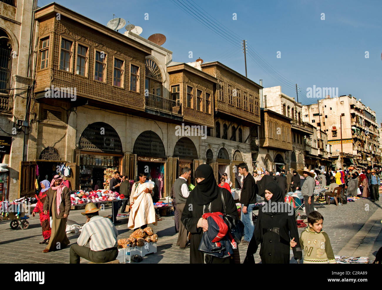 Aleppo Bazaar Souk Souq market Town City Syria Syrian Middle East Stock ...