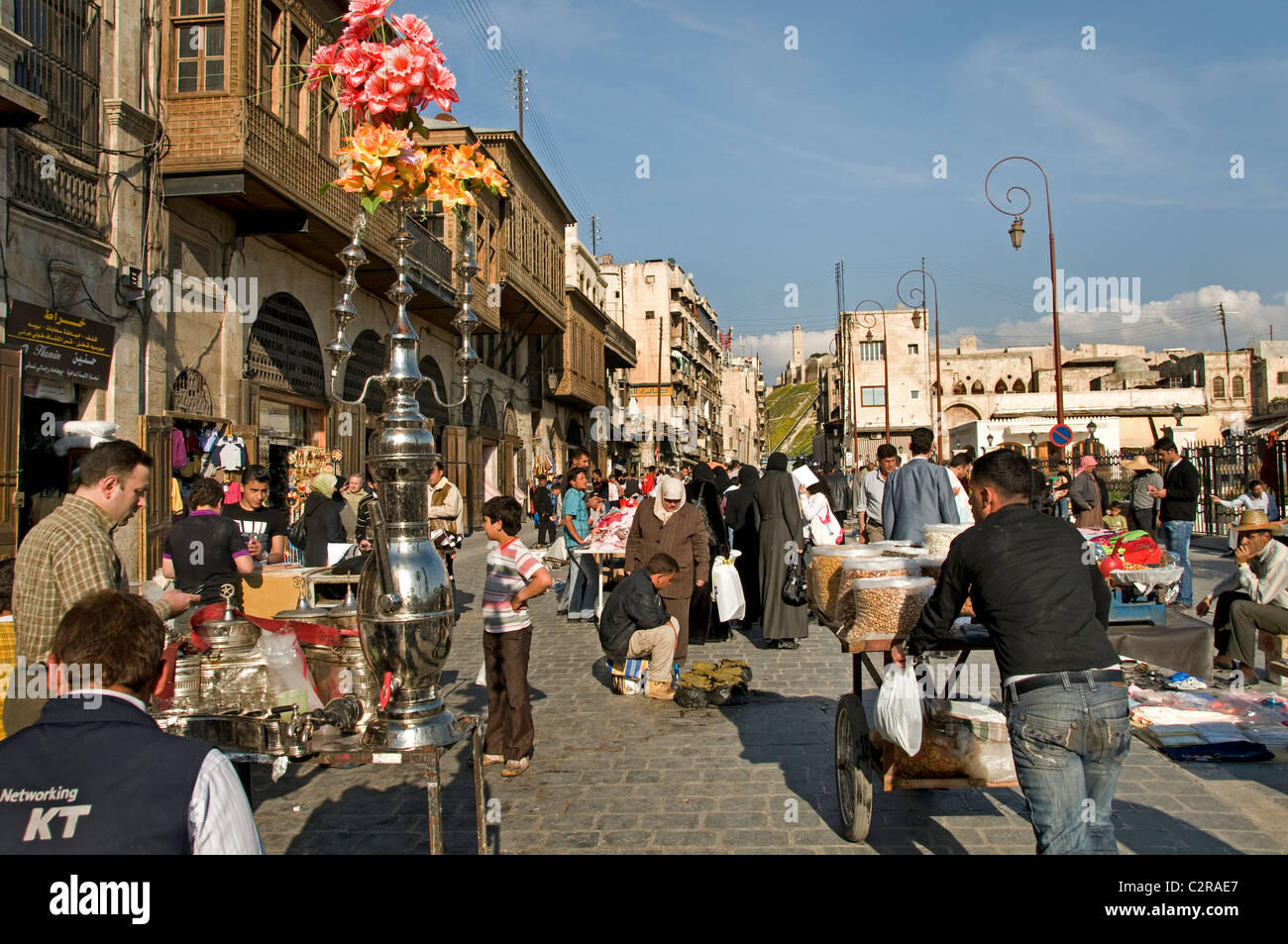 Aleppo Bazaar Souk Souq market Town City Syria Syrian Middle East Stock ...