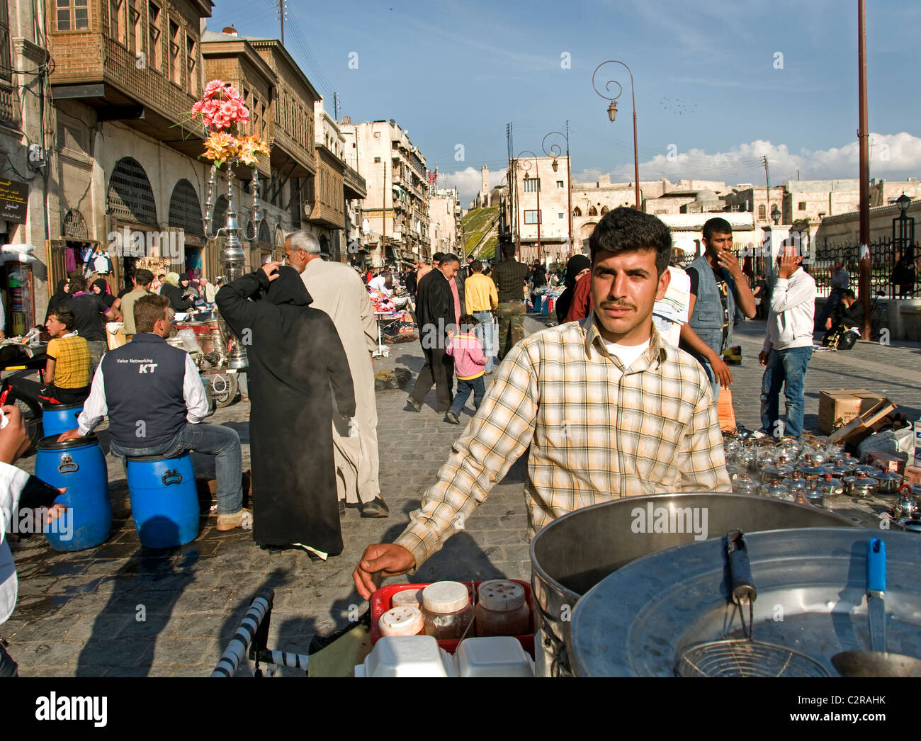 Aleppo Bazaar Souk Souq market Town City Syria Syrian Middle East Stock ...
