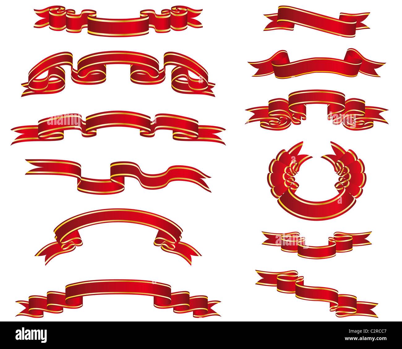 Set of different vector ribbons for design use Stock Photo - Alamy