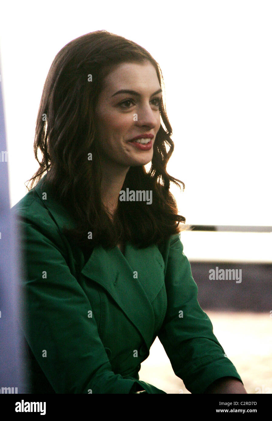 Anne Hathaway on the set of her upcoming new movie 'Bride Wars' filming ...