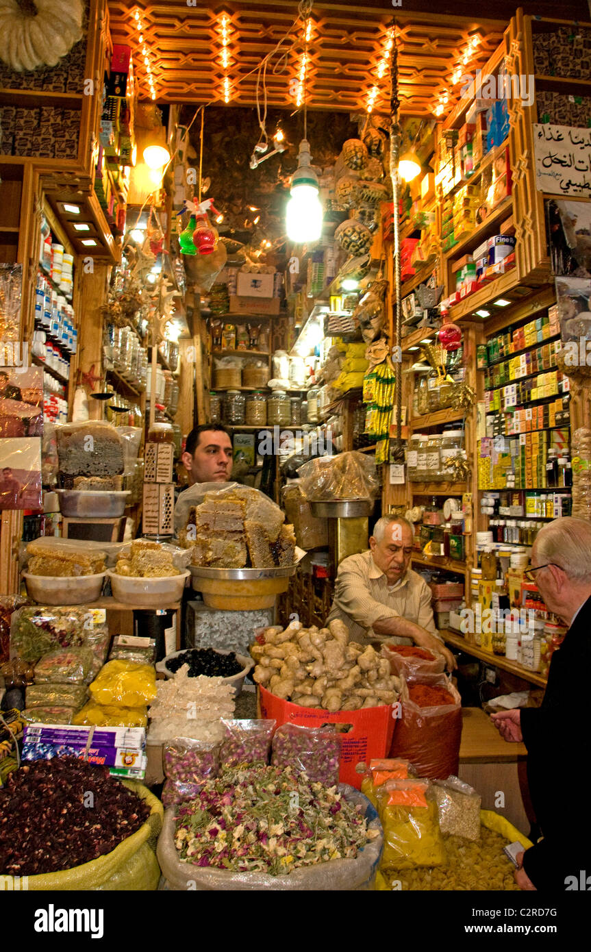 Aleppo Bazaar Souk Souq market Town City Syria Syrian Middle East Stock Photo - Alamy